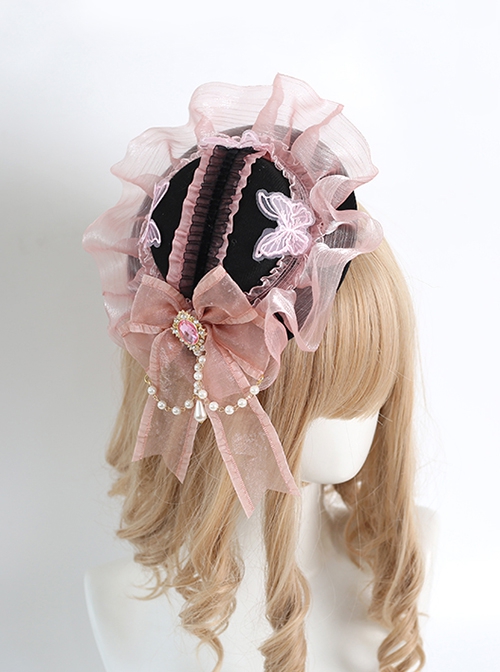 Sweet Pink Lace Butterfly Cute Daily Bowknot Decorate Sweet Lolita ...
