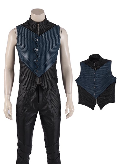 Devil May Cry 5 Halloween Cosplay Vergil Black Windbreaker Suit Costume ...