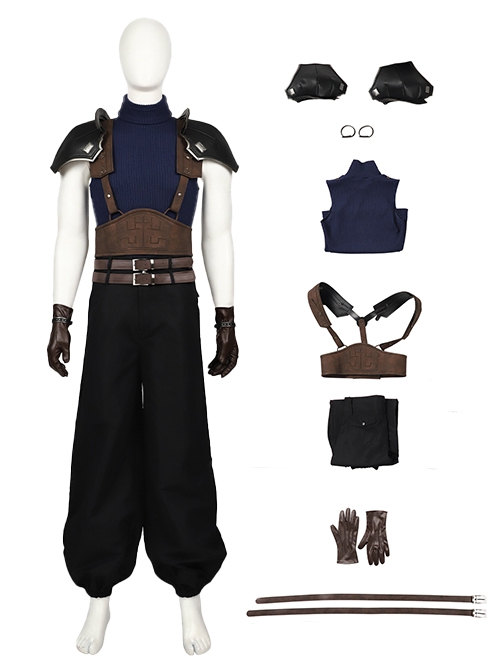 Game Final Fantasy VII Halloween Cosplay Zack Fair Costume Set Without ...