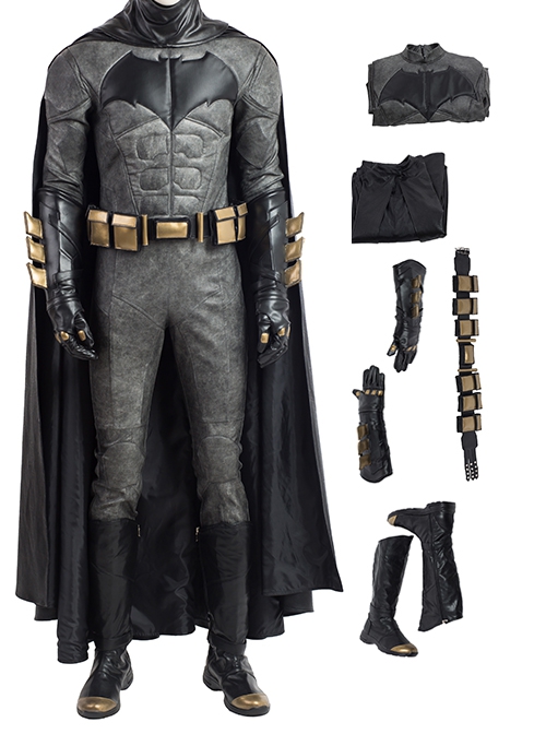 Justice League Halloween Cosplay Batman Bruce Wayne Battle Suit Costume ...