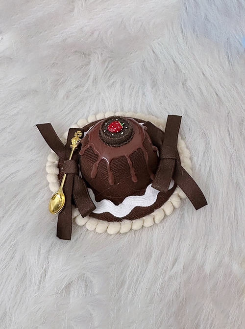 Simulation Handmade Chocolate Jam Cake Ribbon Bowknot Golden Spoonsweet ...