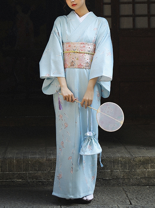 Elegant Pure Blue Fresh Vintage Traditional Japanese Style Kawaii ...