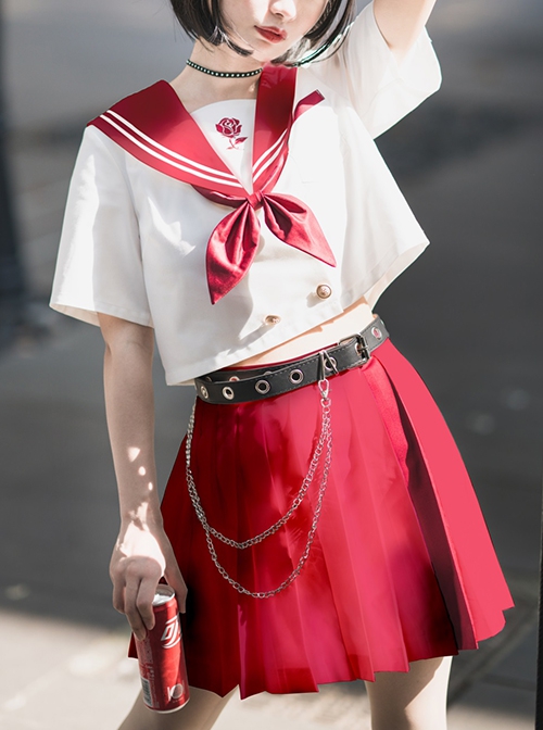 War And Roses Series Summer Japanese Style JK Kawaii Fashion Collar ...