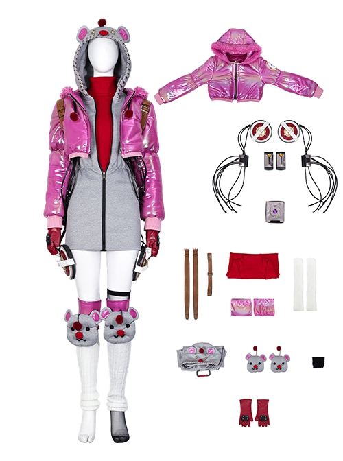 Game Apex Legends Halloween Cosplay Wattson Skin Kupo Power Costume Set ...