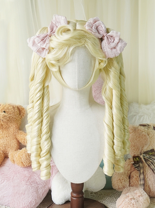 European Aristocratic Retro Long Roman Curly Double Ponytail Braids ...
