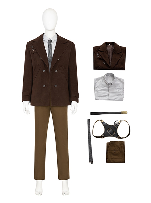 Loki Season 2 Halloween Cosplay Loki Laufeyson Brown Coat Suit Costume ...