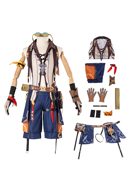 Genshin Impact Halloween Game Cosplay Bennett Costume Full Set Without ...
