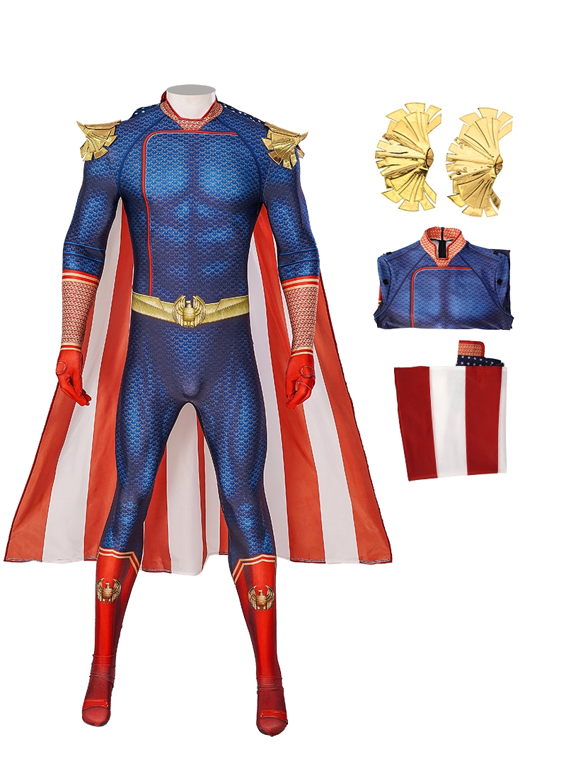 The Boys Halloween Cosplay Homelander Costume Bodysuit Full Set