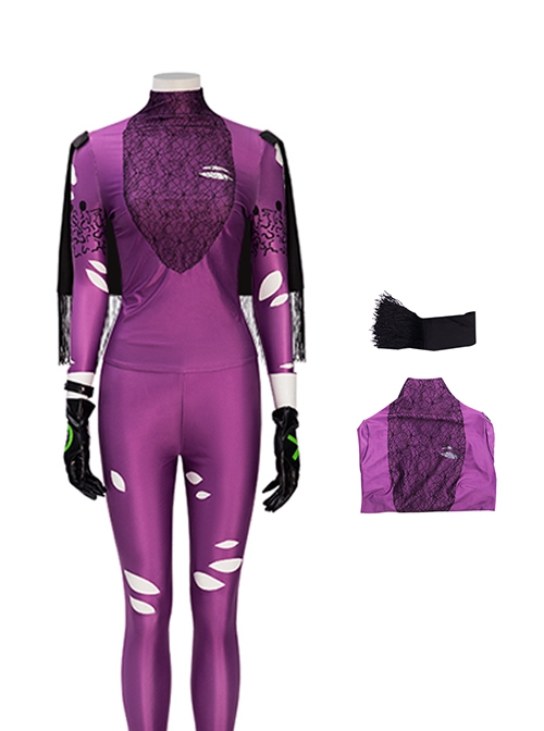 DC Comics Halloween Cosplay Punchline Alexis Kaye Black Leather Vest ...