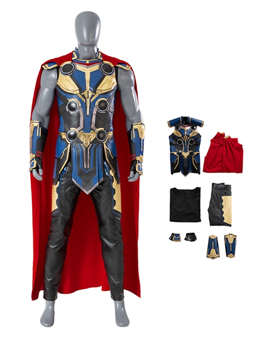 Thor Love And Thunder Halloween Cosplay Thor Odinson Battle Suit Blue ...