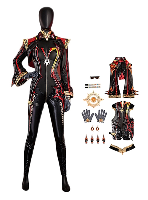 Game Genshin Impact Halloween Cosplay Mavuika Pyro Archon Bodysuit ...