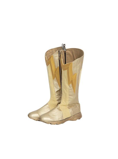 The Flash Season 8 Halloween Cosplay Barry Allen Golden Battle Boots ...