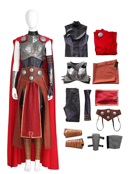 Thor Halloween Cosplay Female Thor Jane Foster Battle Suit Costume Full ...