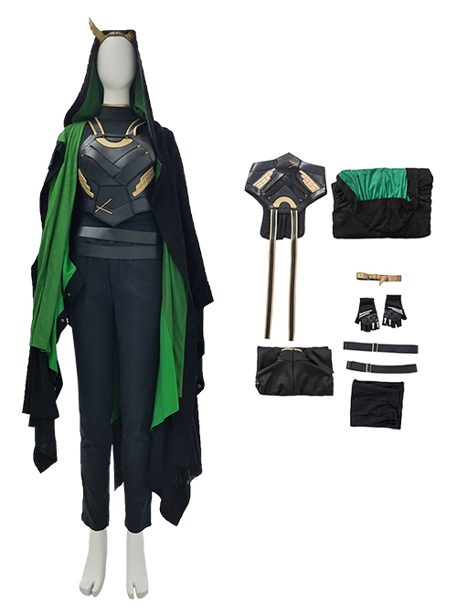TV Drama Loki Halloween Cosplay Female Loki Sylvie Lushton Costume Set ...