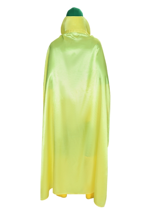 Wanda Vision Halloween Cosplay Vision Green Bodysuit Yellow Cloak ...