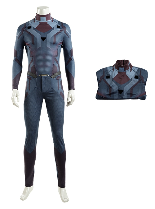 Avengers Age Of Ultron Halloween Cosplay Vision Blue Bodysuit Battle ...