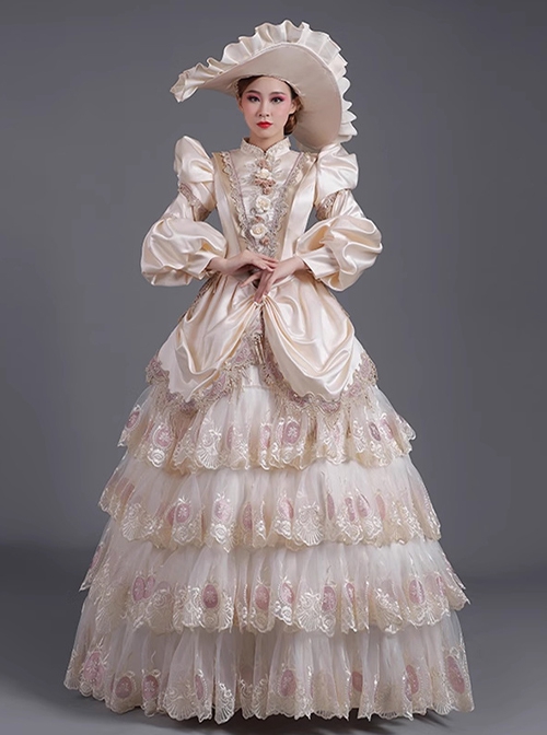 Champagne Elegant Lady Photo Party European Palace Style Classic Lolita ...