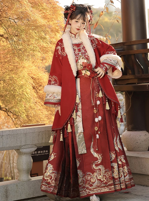Endless Wealth Series Red Improved Chinese Traditional Hanfu Gorgeous ...