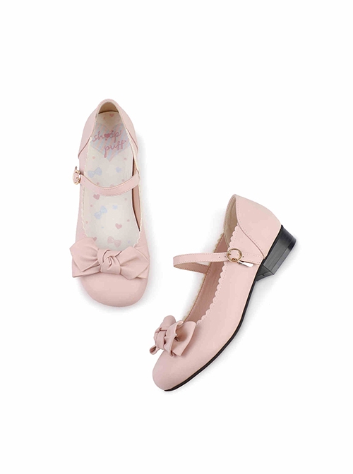 A Little Round Series Cute Princess Style Sweet Lolita Round Toe Low ...