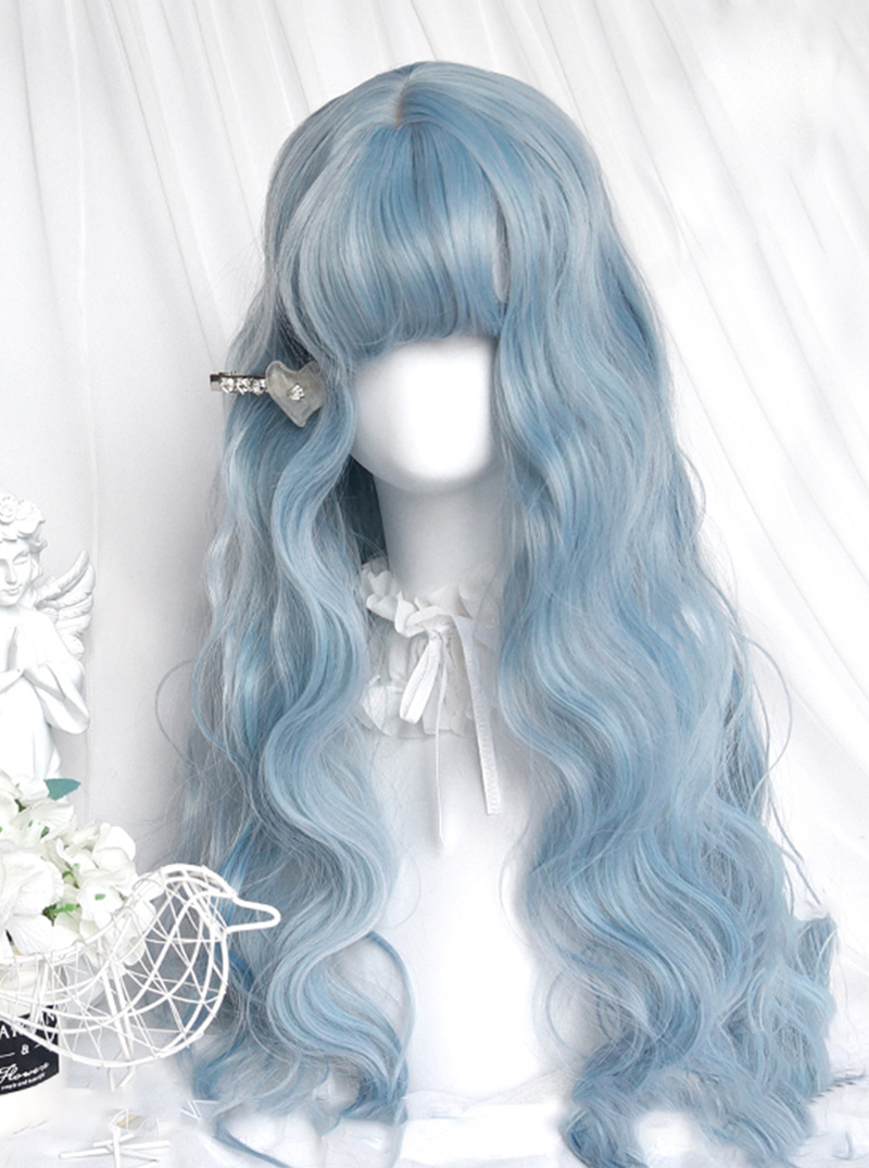 Blue Ribbon Series Dreamy Ice Blue Straight Bangs Sweet Lolita Doll ...
