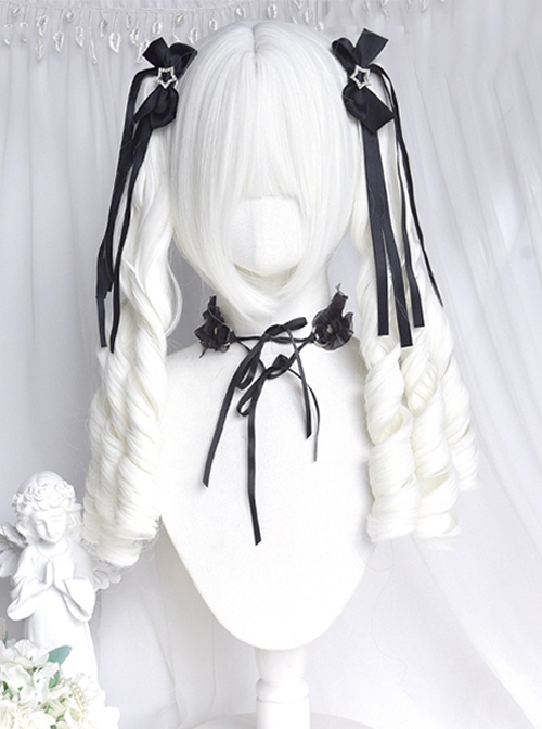 Abandoned Rabbit Series Elegant Gothic Lolita Creamy White Long Roman ...