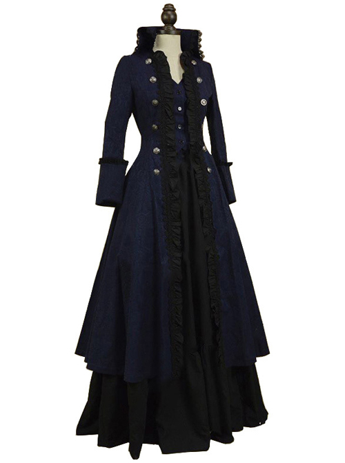 Steampunk Blue Prom Dress