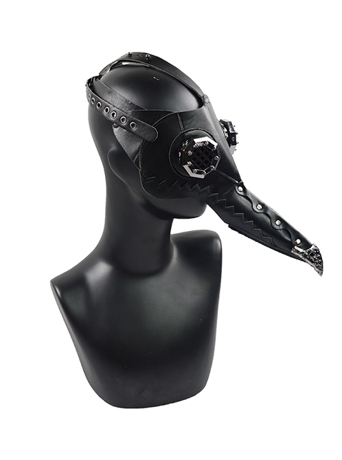 Steampunk Pestilence Black Long Beak Doctor Halloween Party Gothic ...